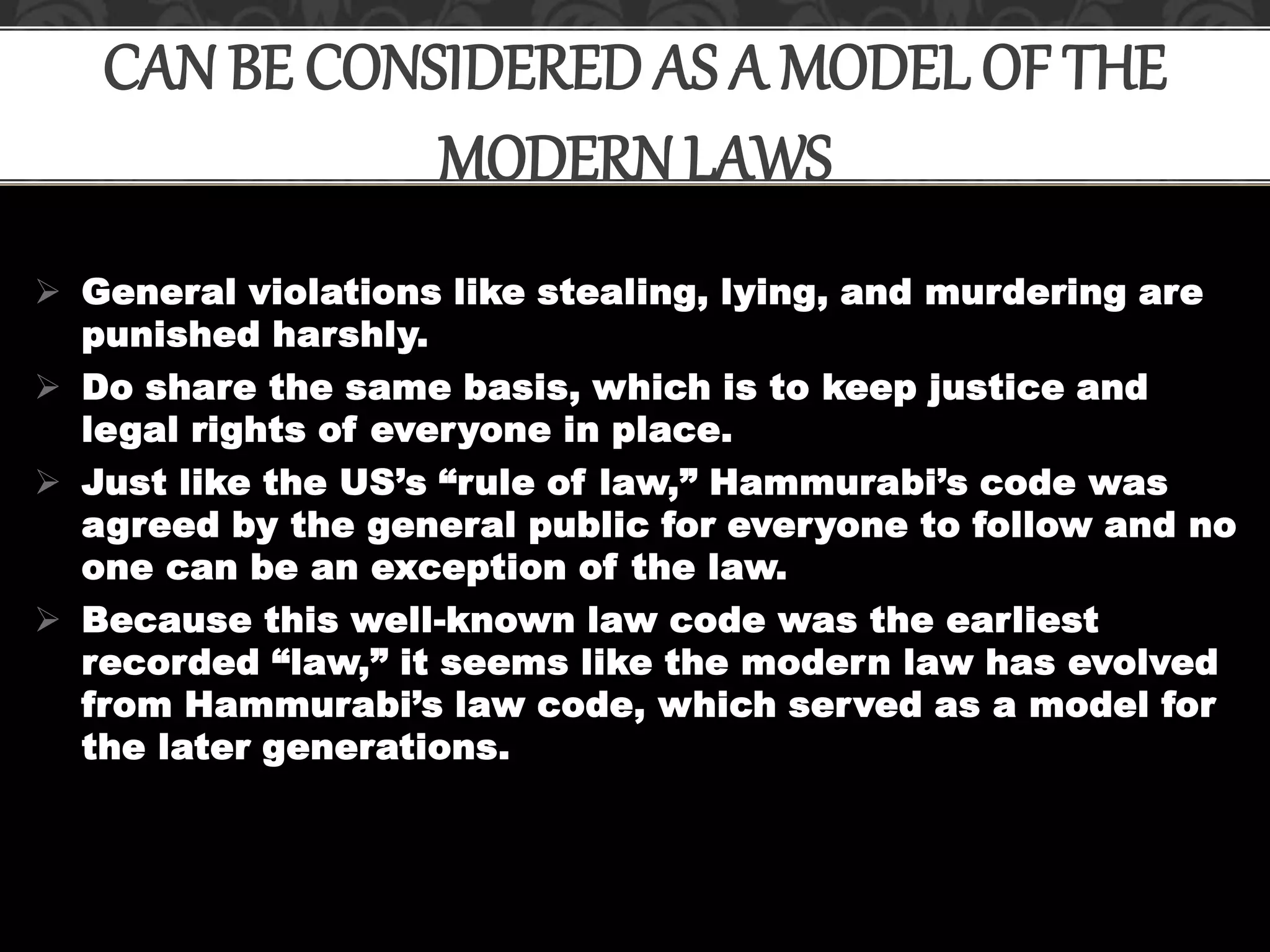 Hammurabis Code Ppt