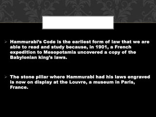 Hammurabis code | PPT