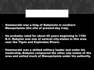 Hammurabis code | PPT