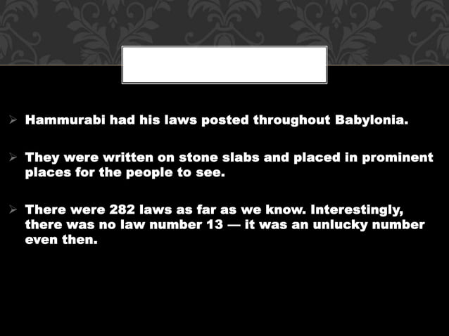 Hammurabis Code Ppt