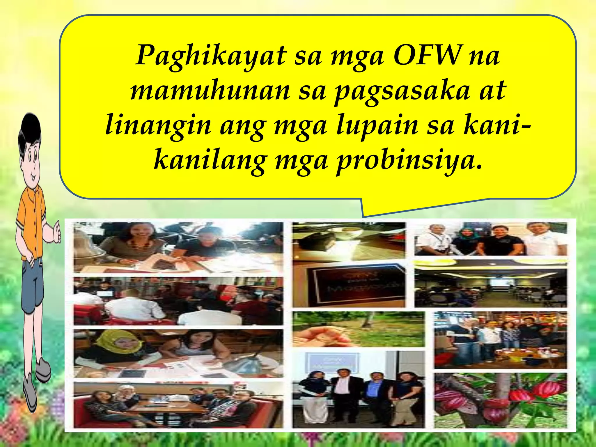 Hamon at oportunidad sa mga gawaing pangkabuhayan ng bansa | PPTX