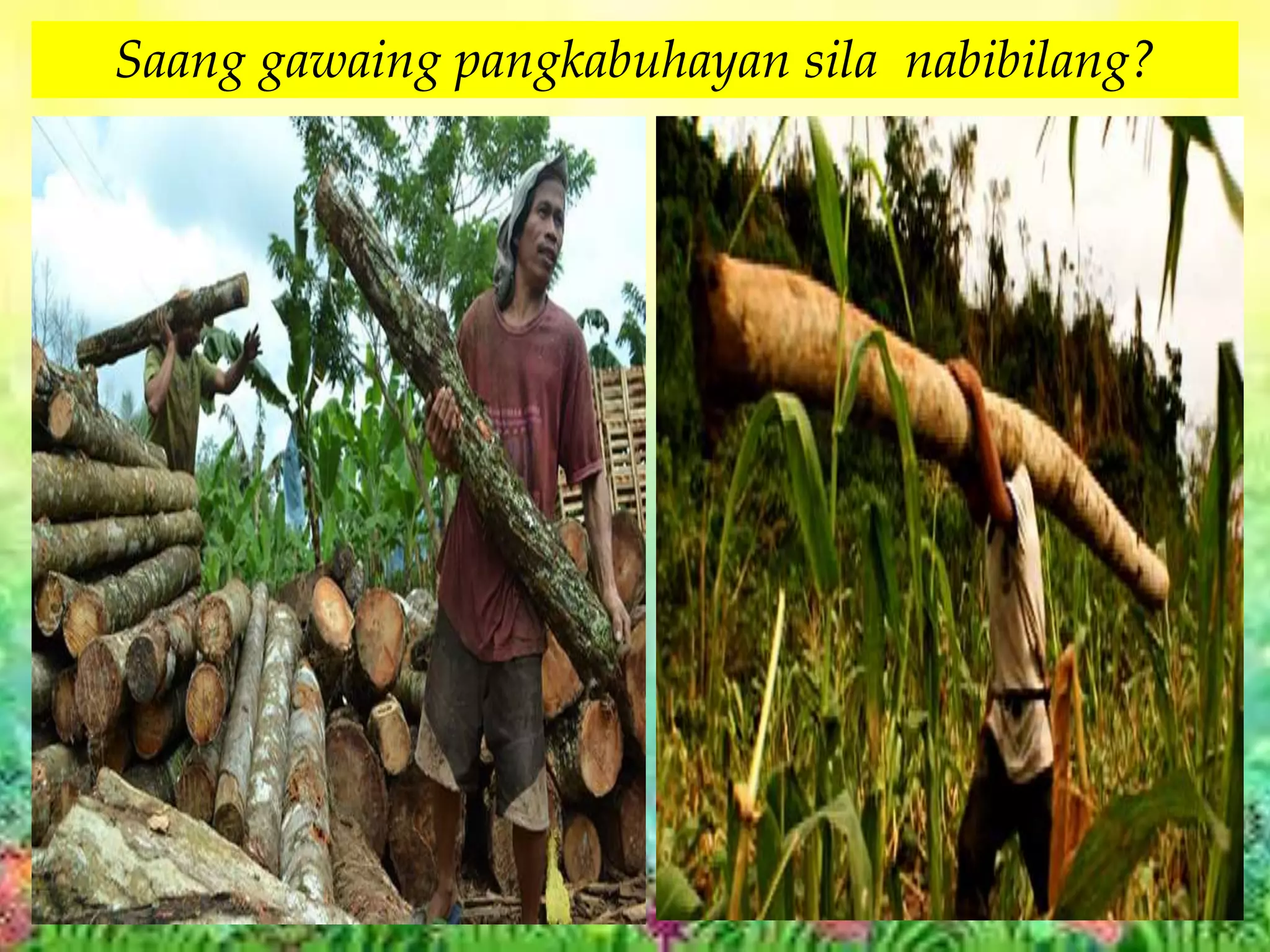 Hamon at oportunidad sa mga gawaing pangkabuhayan ng bansa | PPTX