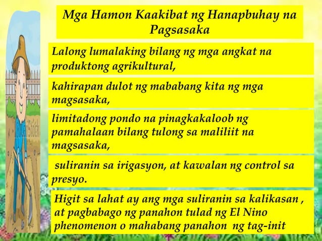 Hamon at oportunidad sa mga gawaing pangkabuhayan ng bansa | PPTX