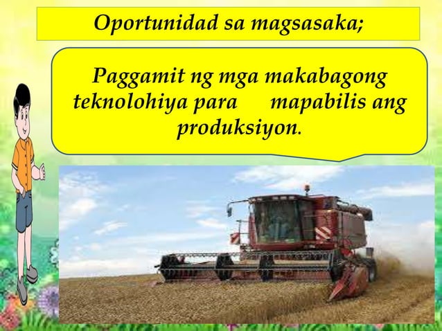 Hamon at oportunidad sa mga gawaing pangkabuhayan ng bansa | PPTX