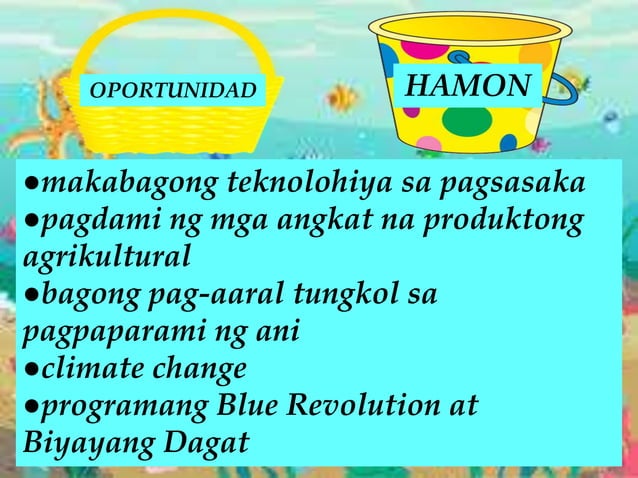 Hamon at oportunidad sa mga gawaing pangkabuhayan ng bansa | PPTX