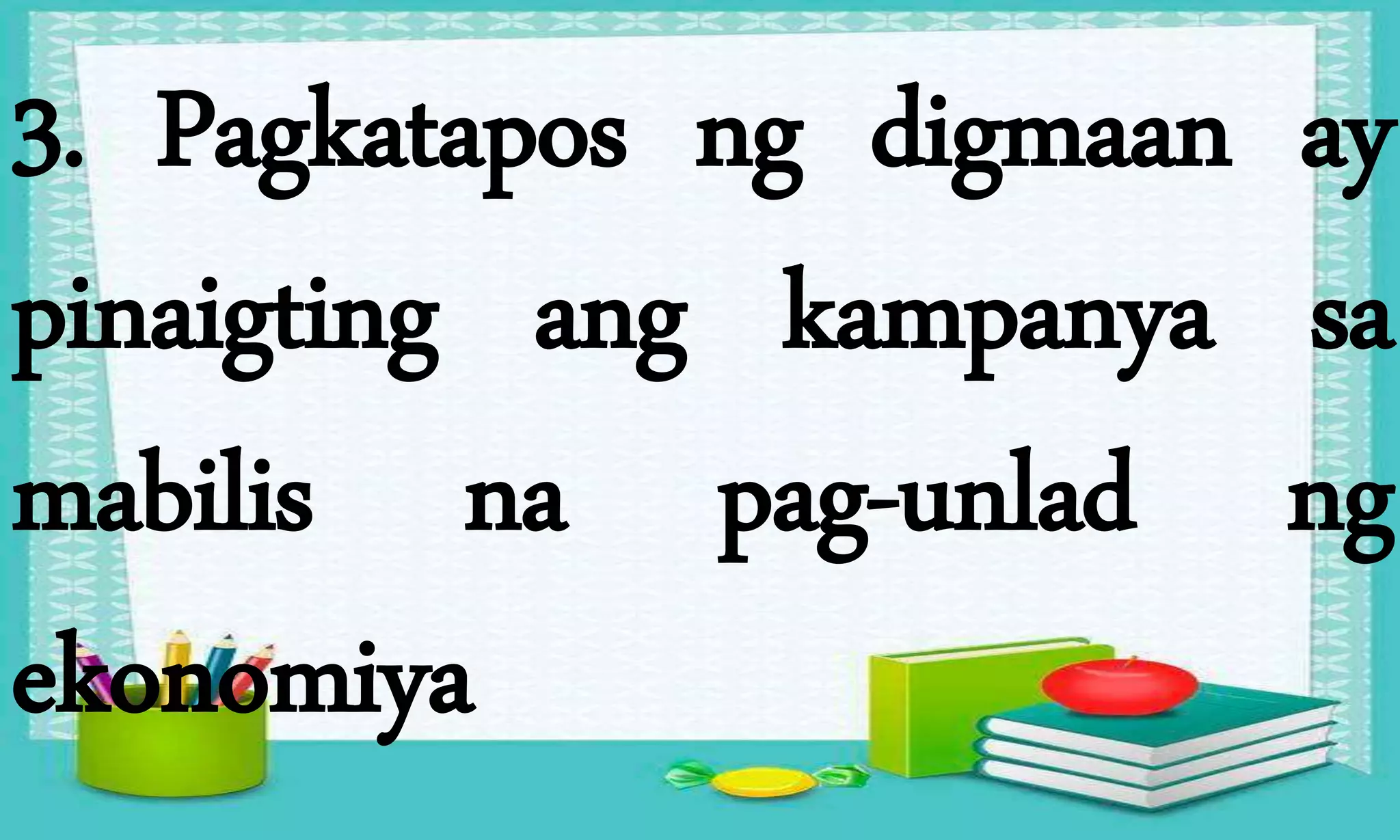 Hamon at suliranin pagkatapos ng ikalawang pandaigdigang digmaan sa bansang pilipinas | PPTX