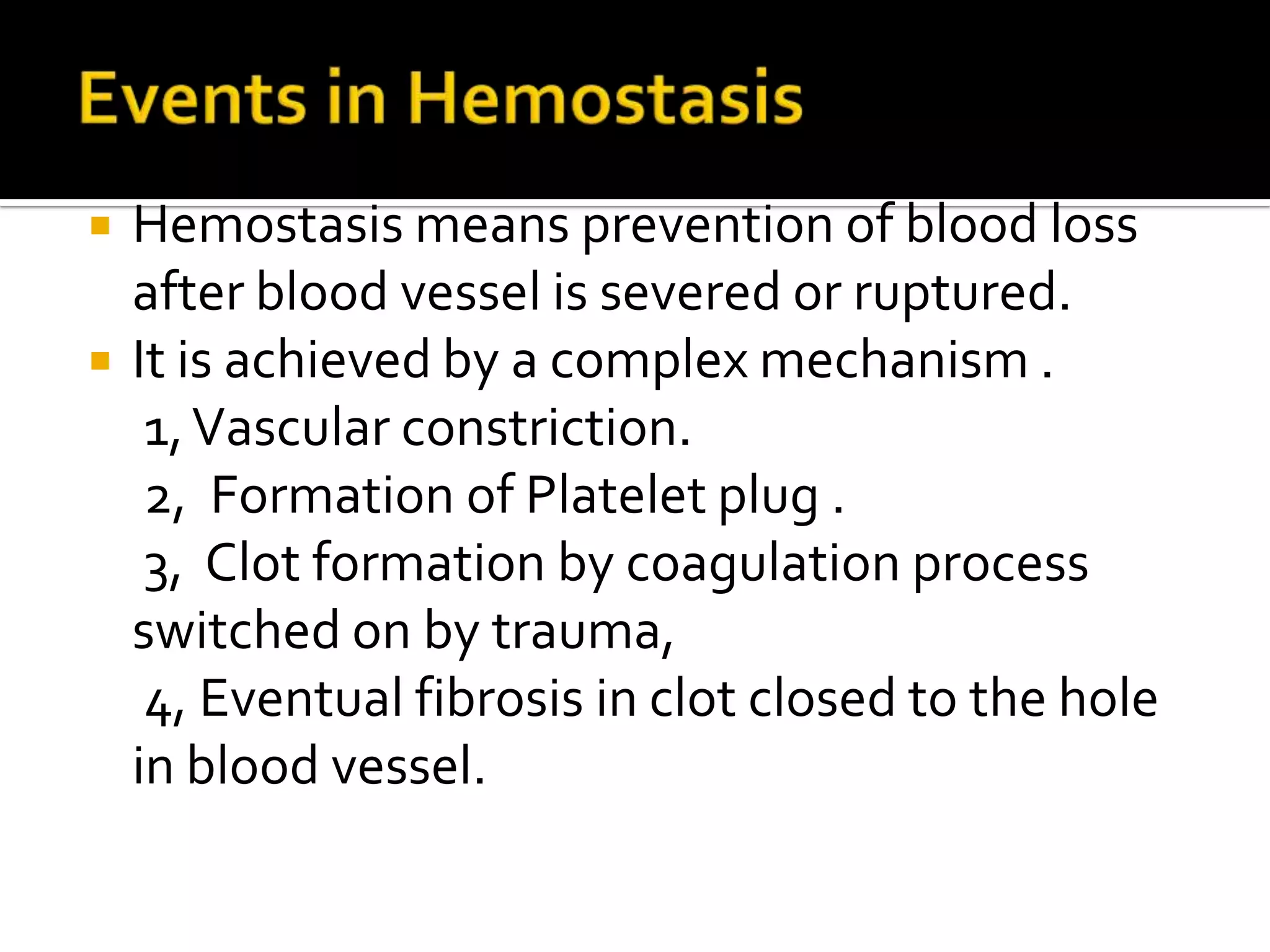Hamostasis and blood coagulation | PPTX
