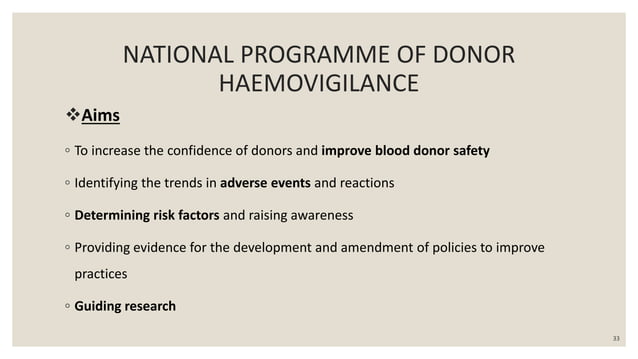 hamovigilance.pptx | Blood Disorders | Diseases and Conditions