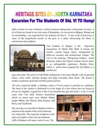 Hampi trip | PDF