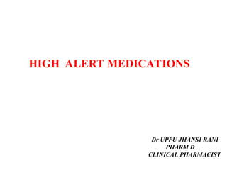 High alert medication presentation drugs | PPT | Pharmaceutical Drugs ...