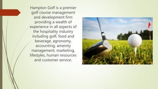 Golf Course Management | PPT