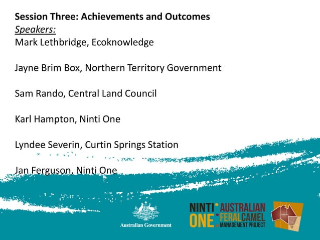 Karl Hampton: 'Aboriginal community views on feral camel impacts and ...