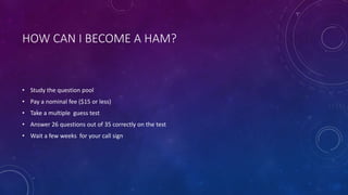 Intro to Ham Radio 101 | PPTX