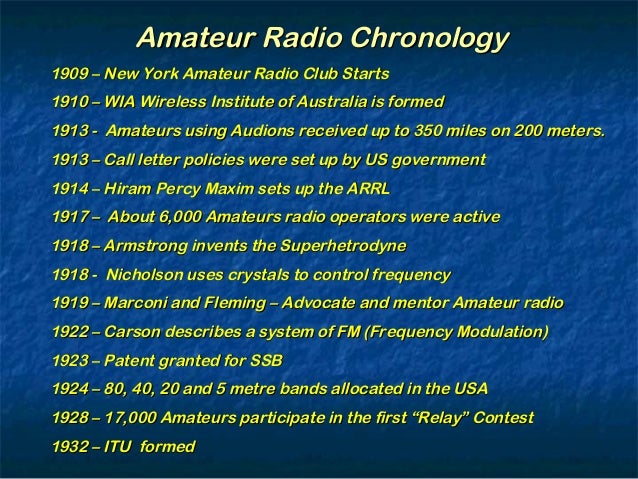 Ham Radio History
