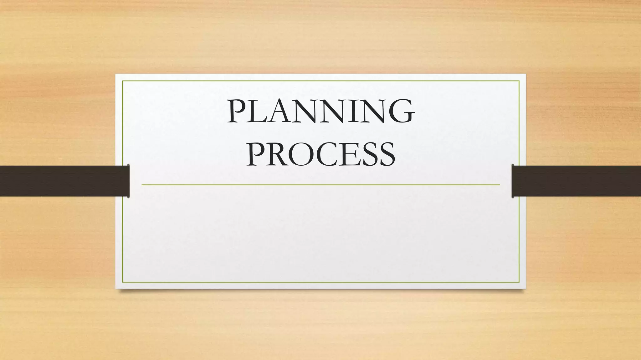 planning process | PPT