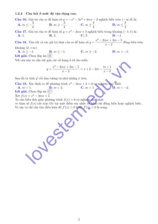 Hàm số - 1. Tính đơn điệu của Hàm số-clone | PDF