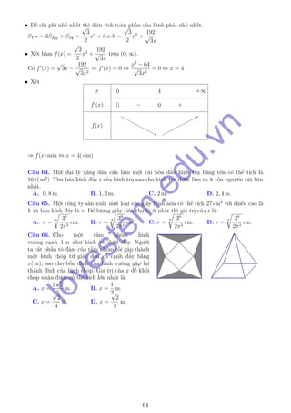 Hàm số - 6. GTNN GTLN của hàm số | PDF