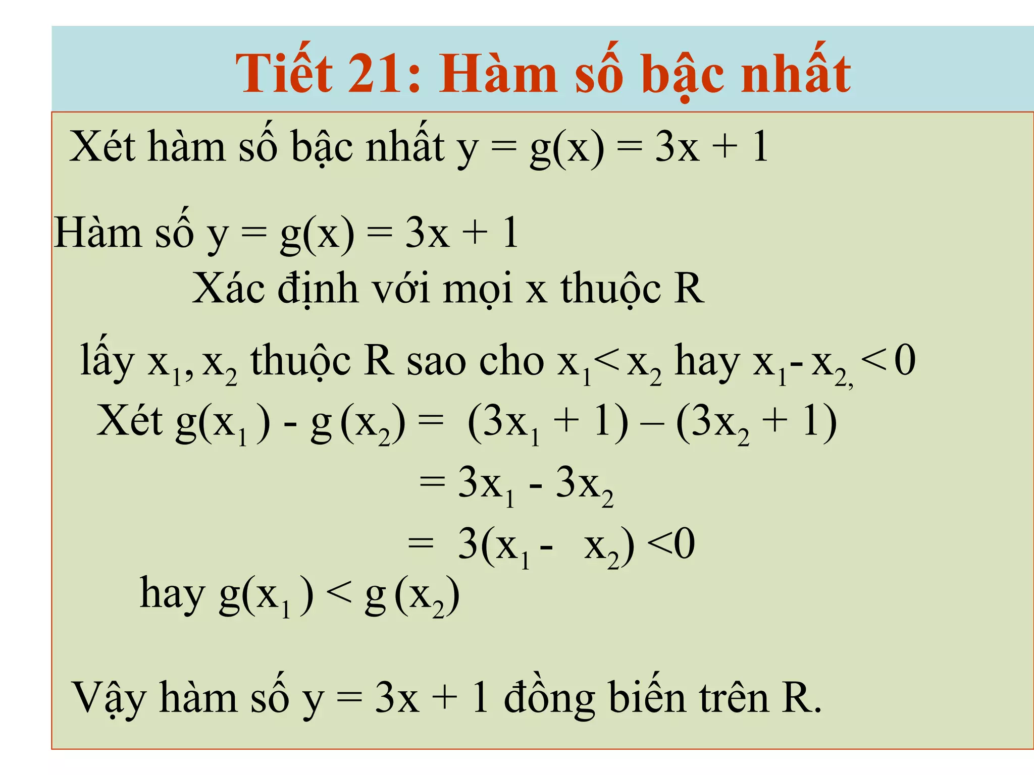 Ham so bac nhat - toán lớp 10 online | PPT
