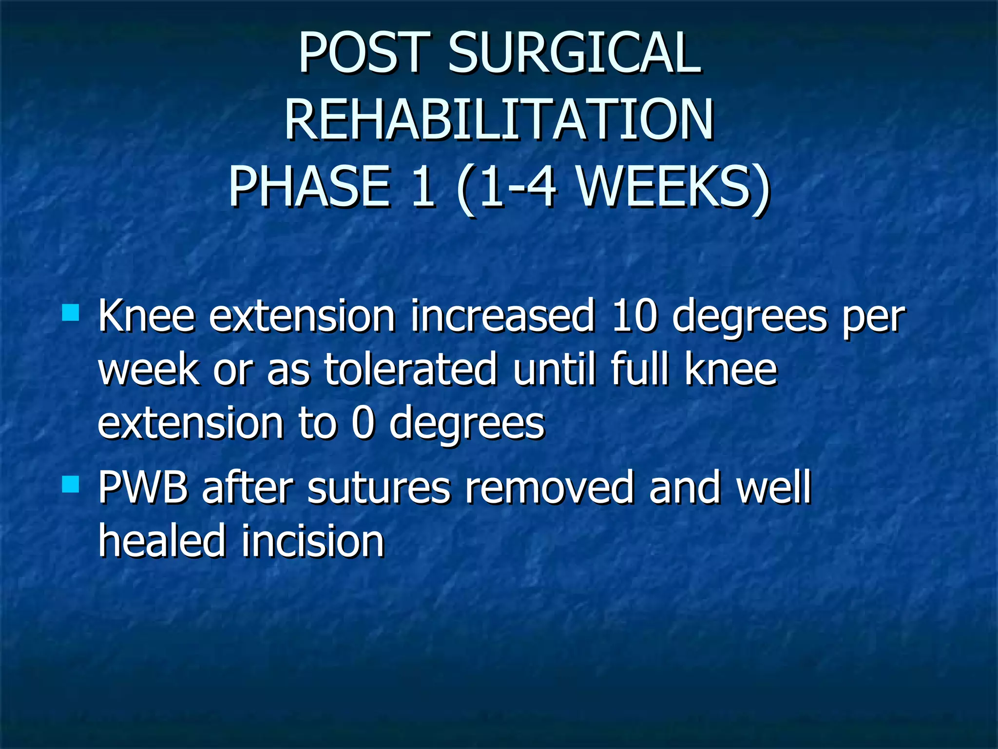 Hamstring Avulsion Repair Rehabilitation | PPT