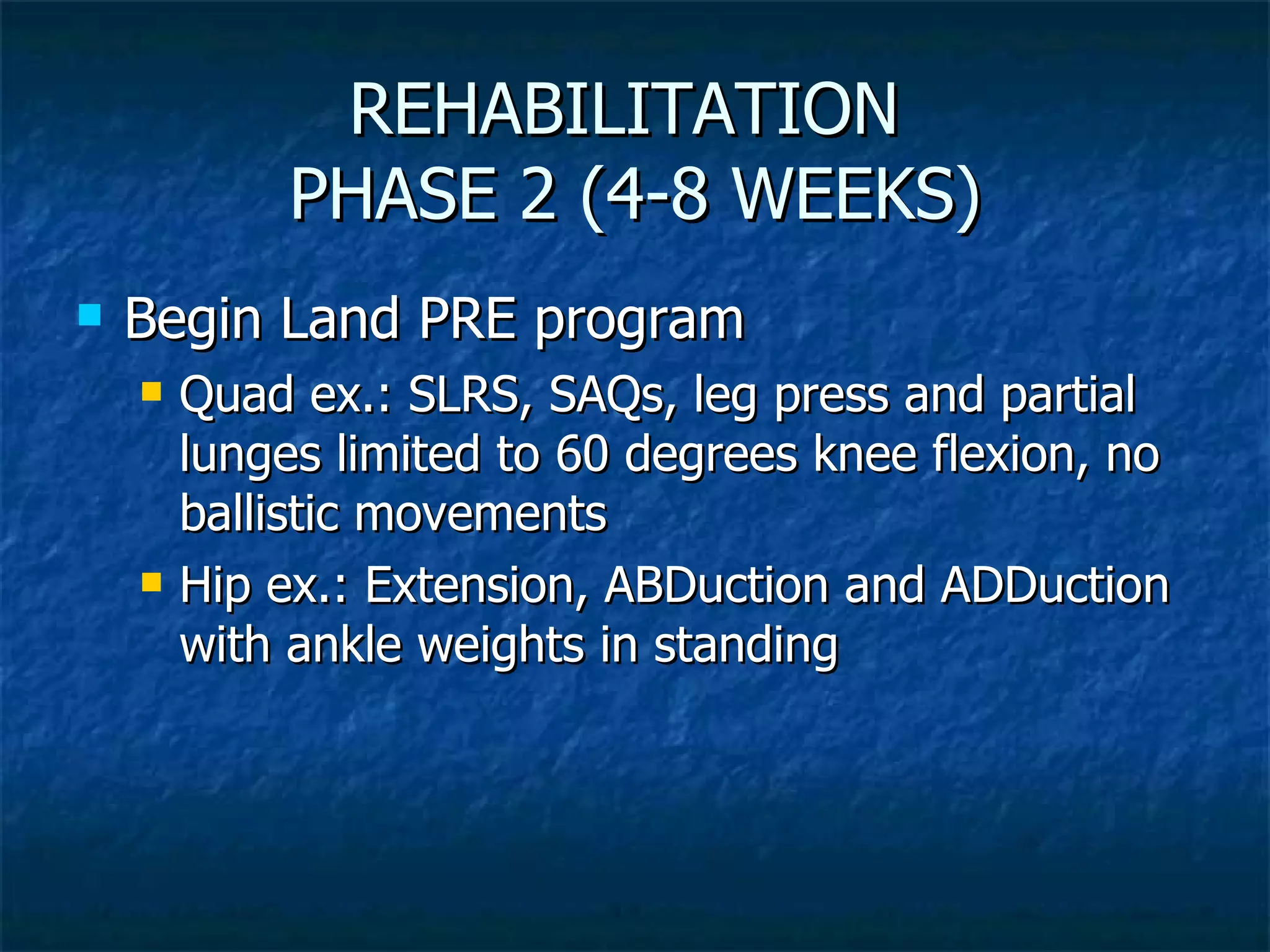 Hamstring Avulsion Repair Rehabilitation | PPT