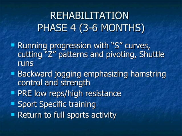 Hamstring Avulsion Repair Rehabilitation | PPT
