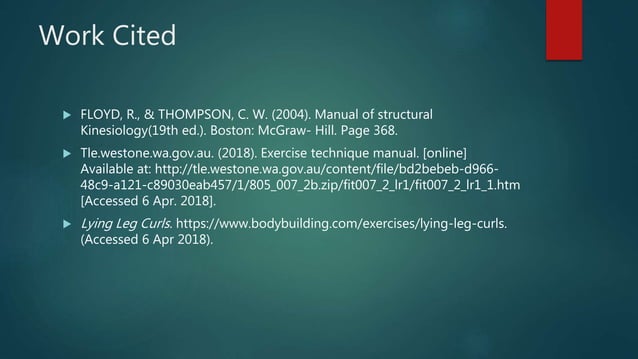 Hamstring Curl | PPTX