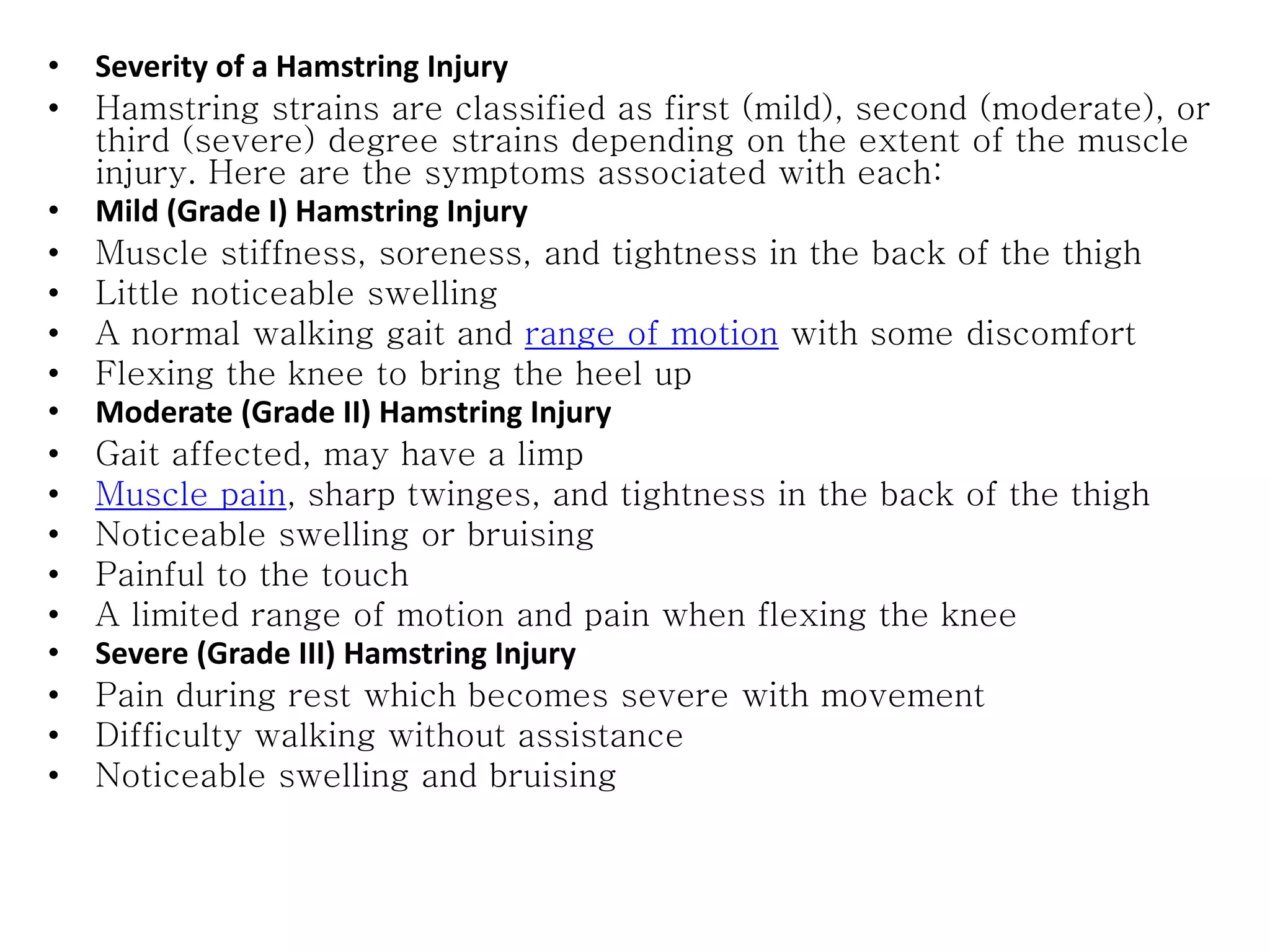 Hamstring strain | PPT
