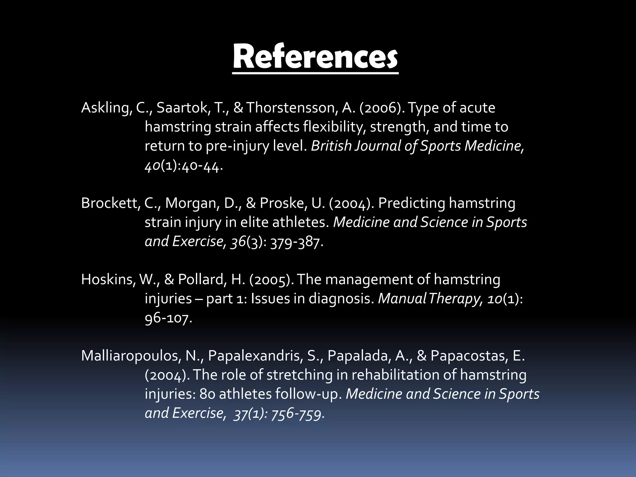Hamstring strain pp | PPTX