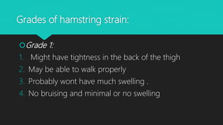 Hamstring strain | PPTX