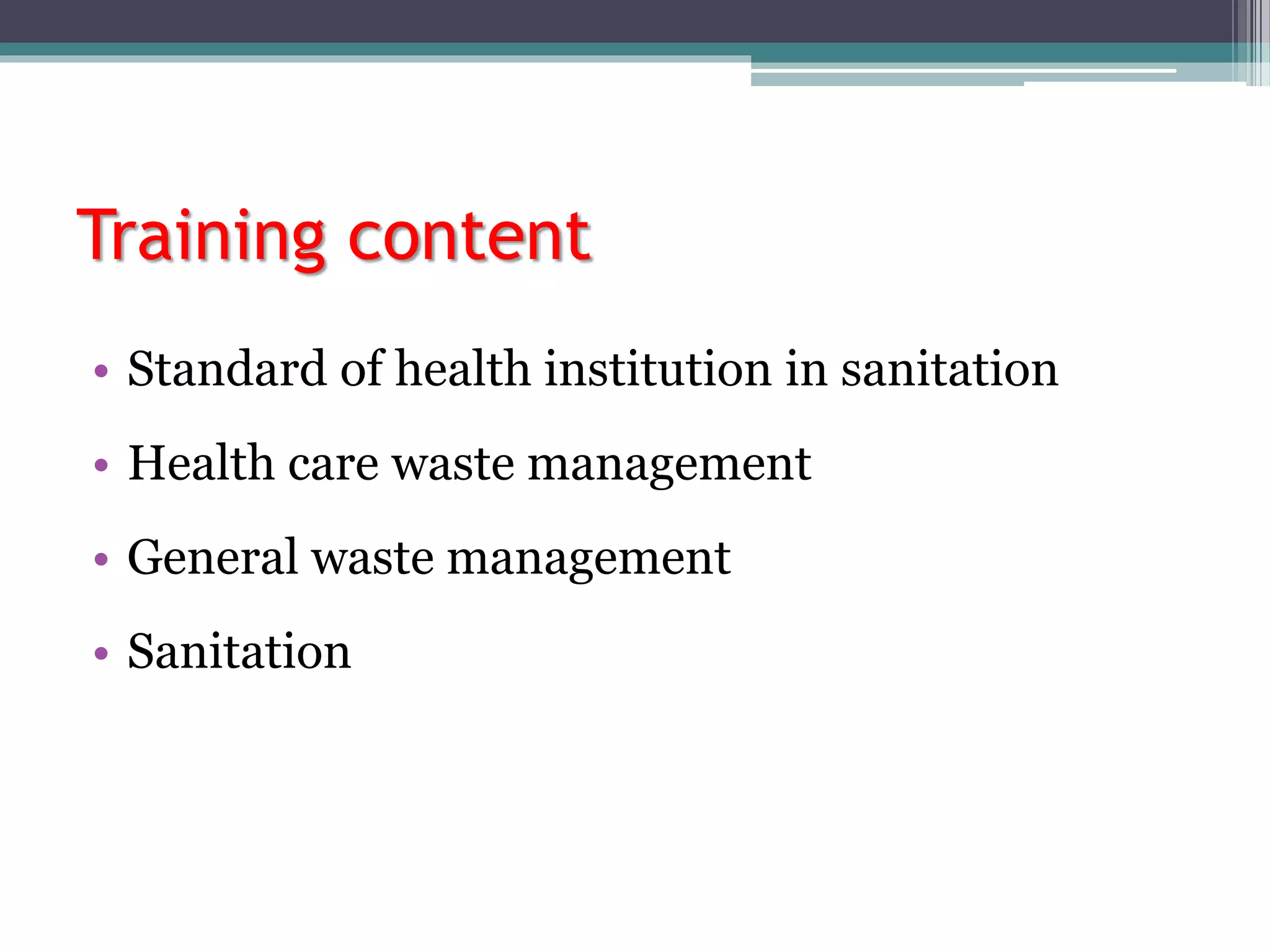 Health Care Waste Management | PPTX