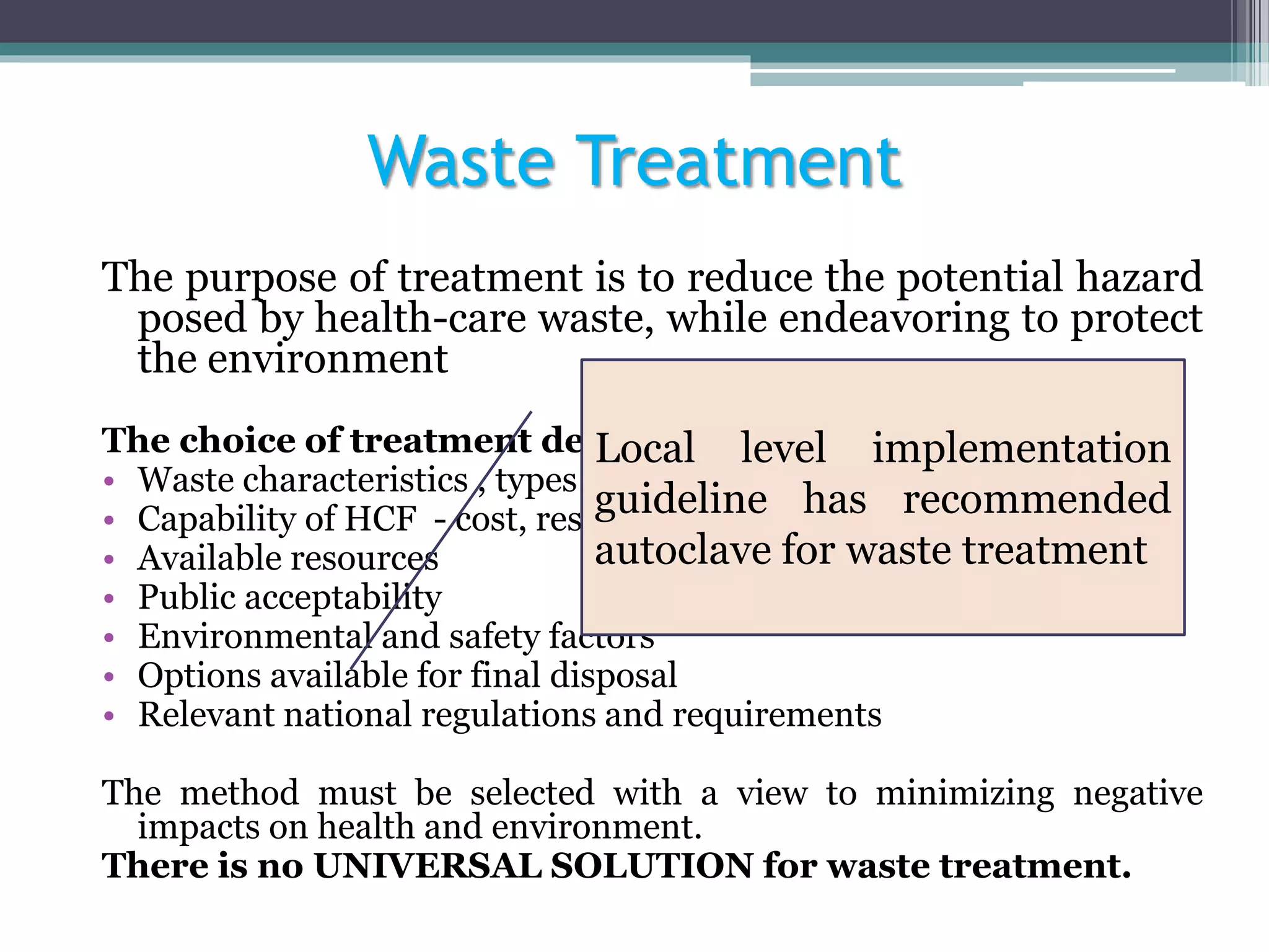 Health Care Waste Management | PPTX
