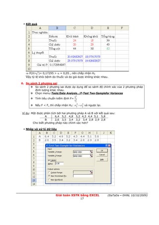 Các hàm xử lý thống kê trên excel | PDF
