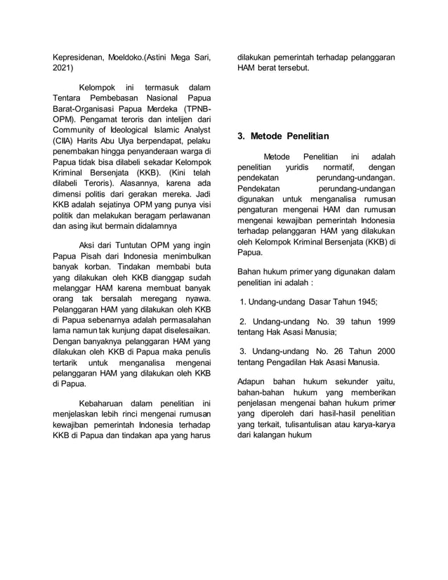 HAM YANG TERJADI DI KASUS KKB.docx