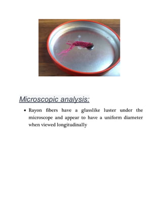 identification of fiber | DOCX | Hair Care | Beauty