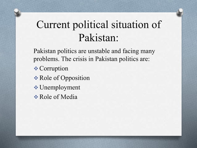 Current political situation of Pakistan | PPT