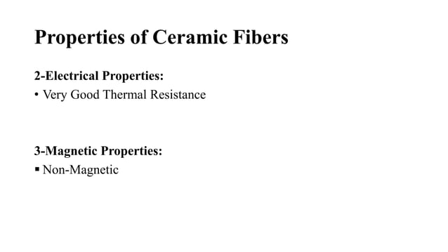 ceramic fibers | PPTX