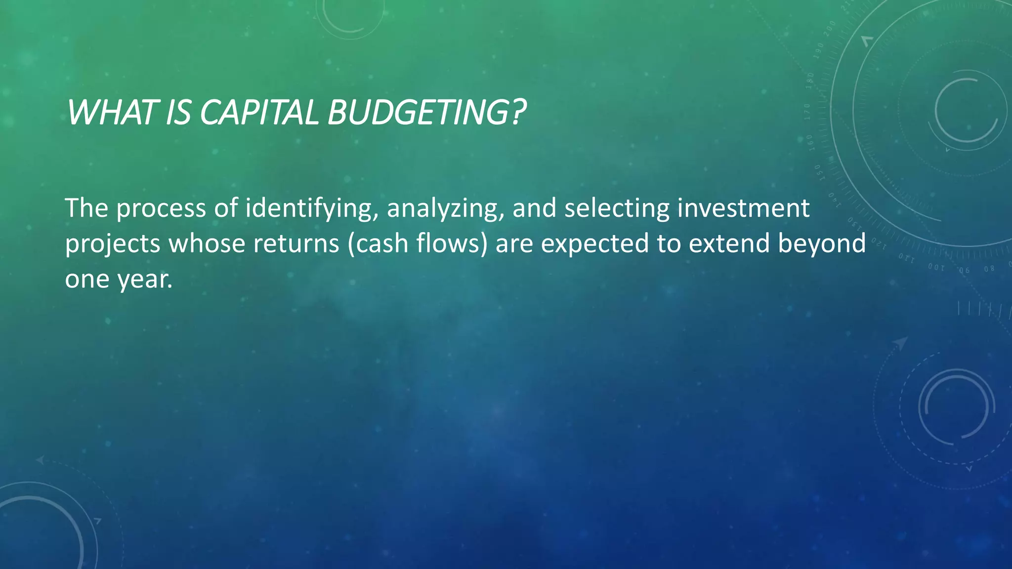 Capital Budgeting and Estimating Cash Flows | PPTX
