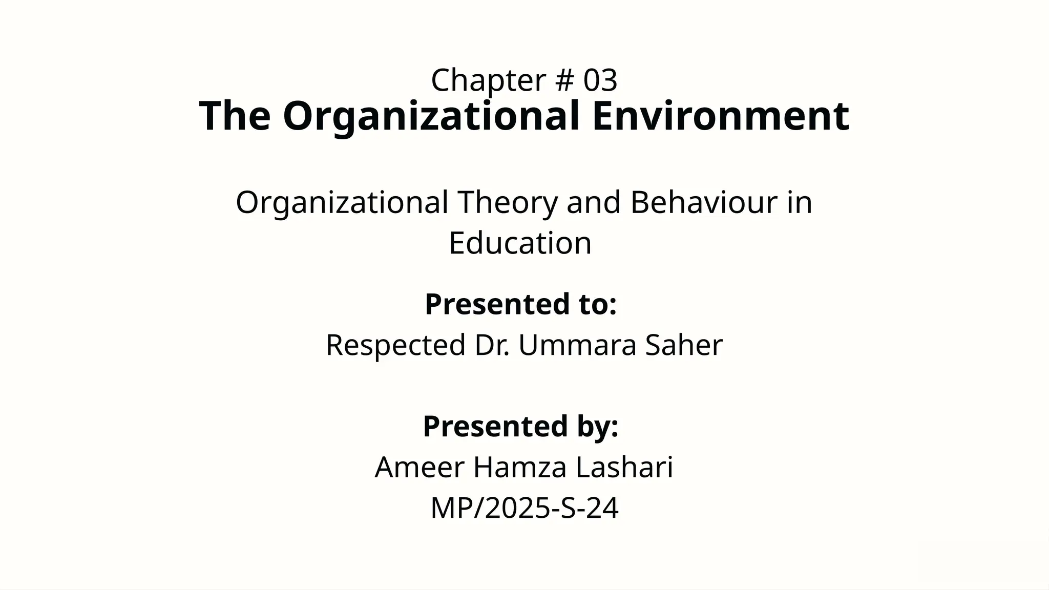 The Organizational Environment | Organizational Theory & Behaviour in ...