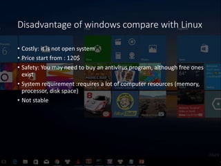 Comparing windows vs mac vs linux | PPTX | Operating Systems | Computer ...