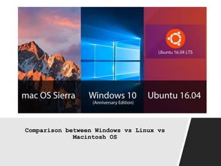 Comparing windows vs mac vs linux | PPT