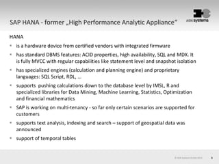 Lecture about SAP HANA and Enterprise Comupting at University of Halle | PDF | Databases ...