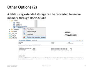 SAP HANA 2 – Dynamic Tiering Overview including HANA Monitoring | PDF