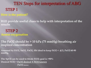 arterial blood gas analysis | PPTX