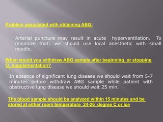 arterial blood gas analysis | PPTX