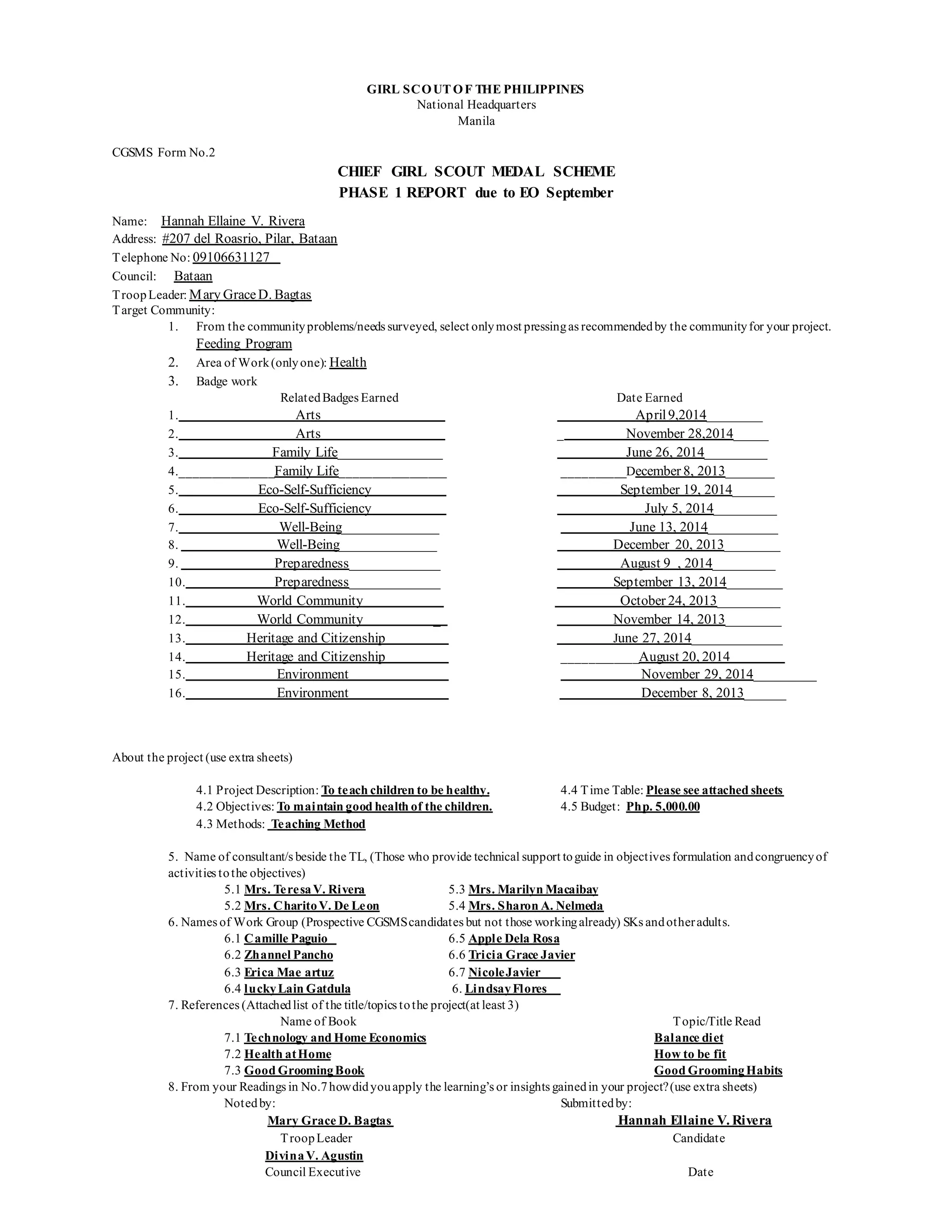 Hana cgsms form | DOCX