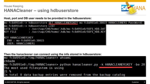 SAP HANA database cleaner options via scripts | PDF | Computing | Technology & Computing