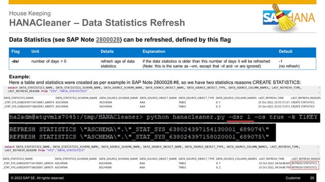 SAP HANA database cleaner options via scripts | PDF | Computing | Technology & Computing