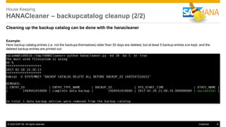 SAP HANA database cleaner options via scripts | PDF