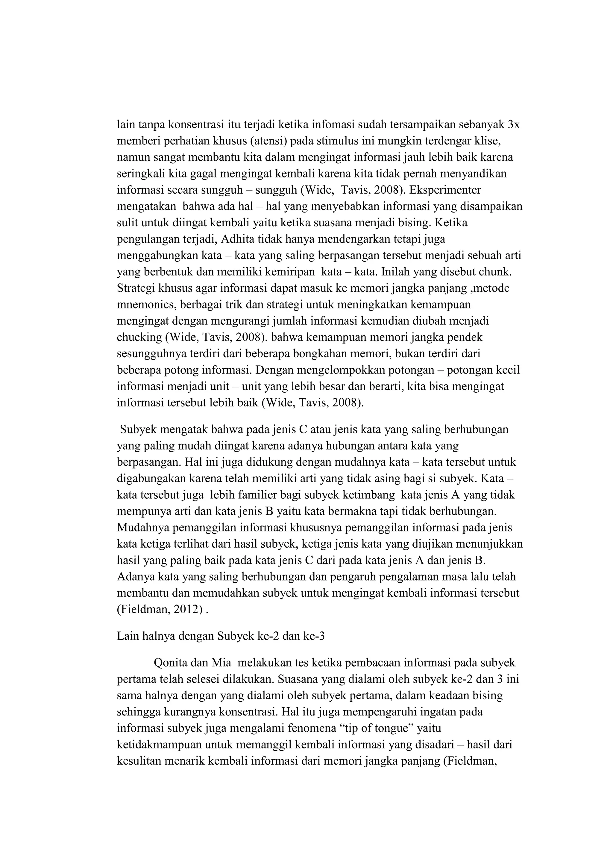 Laporan Praktikum Memori | DOCX