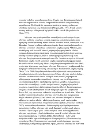 Laporan Praktikum Memori | DOCX